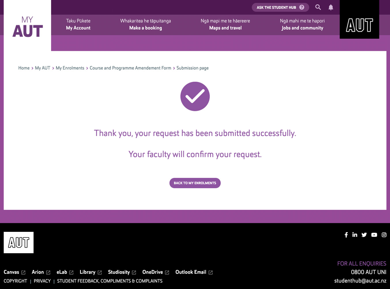Making Programme Changes - Student Life - AUT